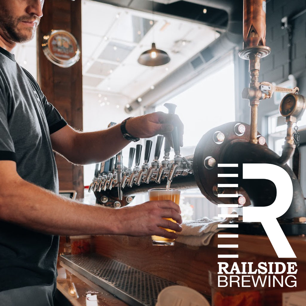 Brewery in Kelowna located on the Railtrail - pay a visit to Railside!