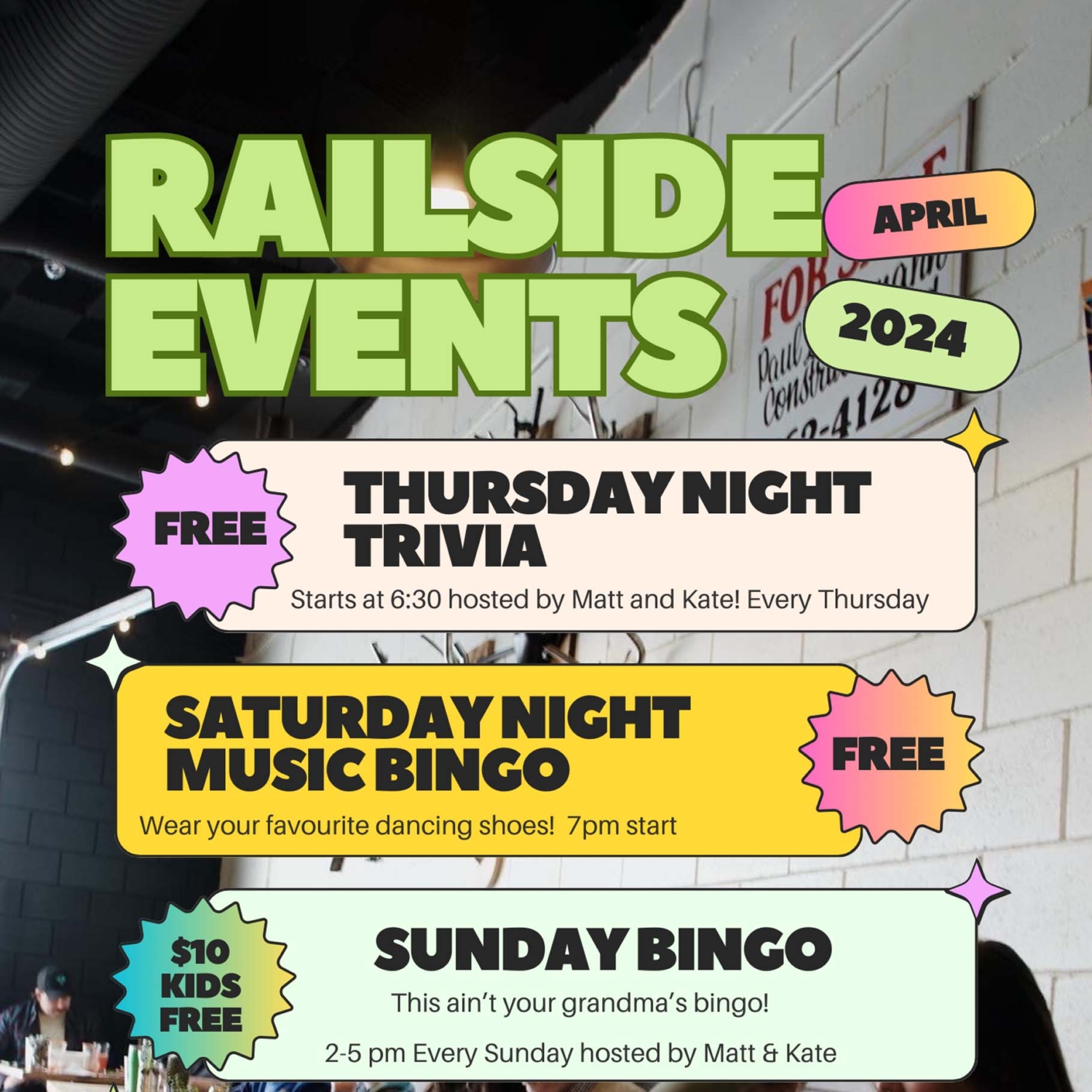 April Brewery Events in Kelowna at Railside! - Railside Brewing - The ...