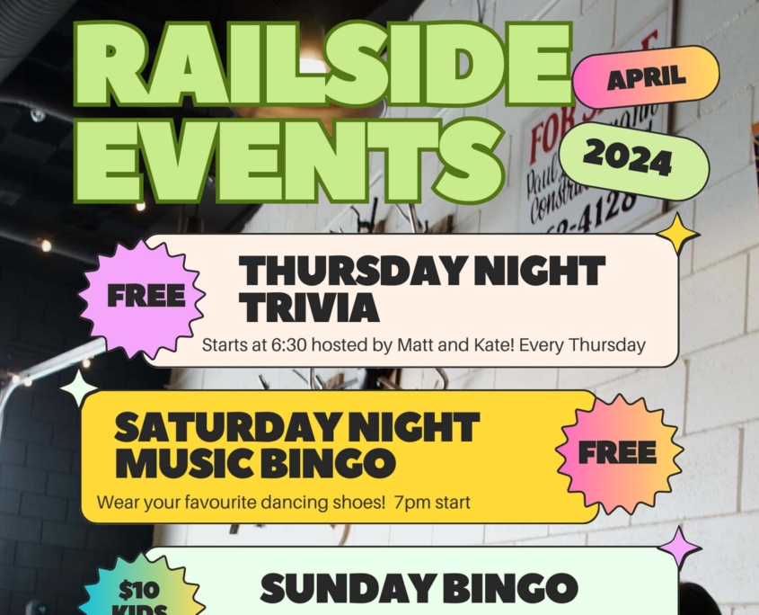 Brewery in Kelowna located on the Railtrail - pay a visit to Railside!