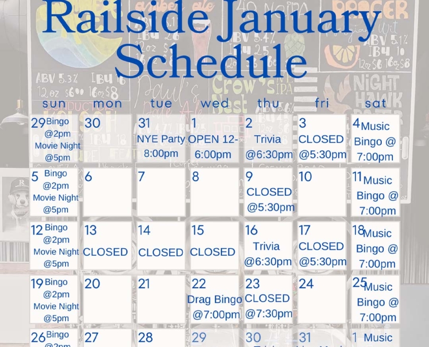 Brewery in Kelowna located on the Railtrail - pay a visit to Railside!