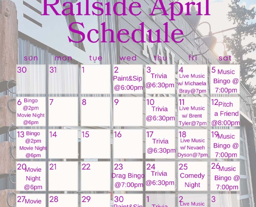 Brewery in Kelowna located on the Railtrail - pay a visit to Railside!